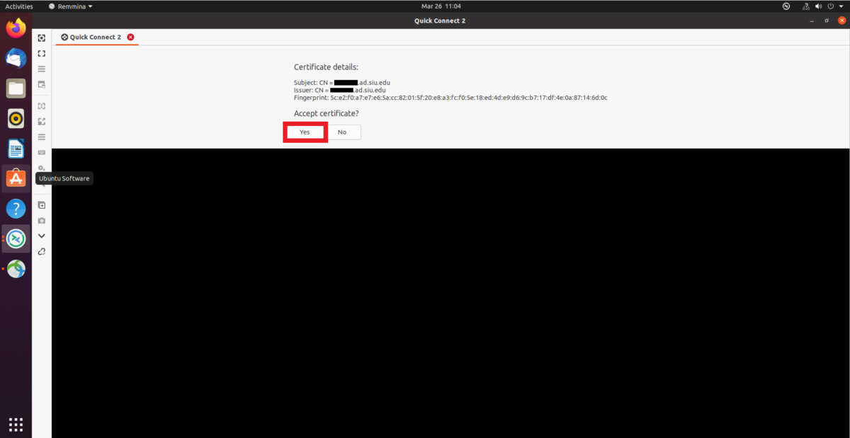 Connect to Windows Remote Desktop using Ubuntu – OIT Knowledge Base