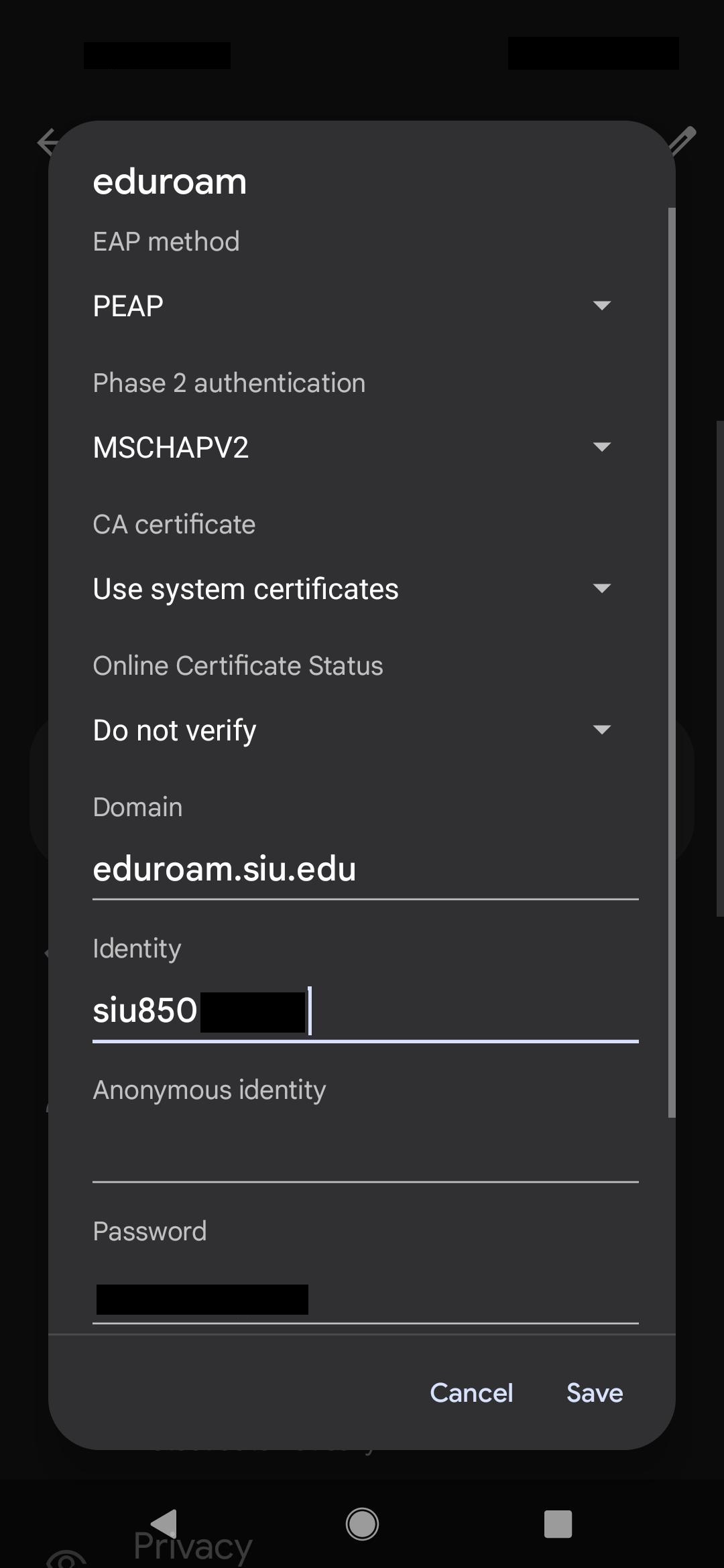 Connecting to Eduroam with Android devices – OIT Knowledge Base