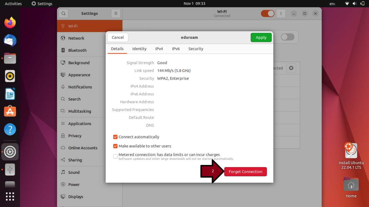 Connecting to Eduroam with Linux – OIT Knowledge Base
