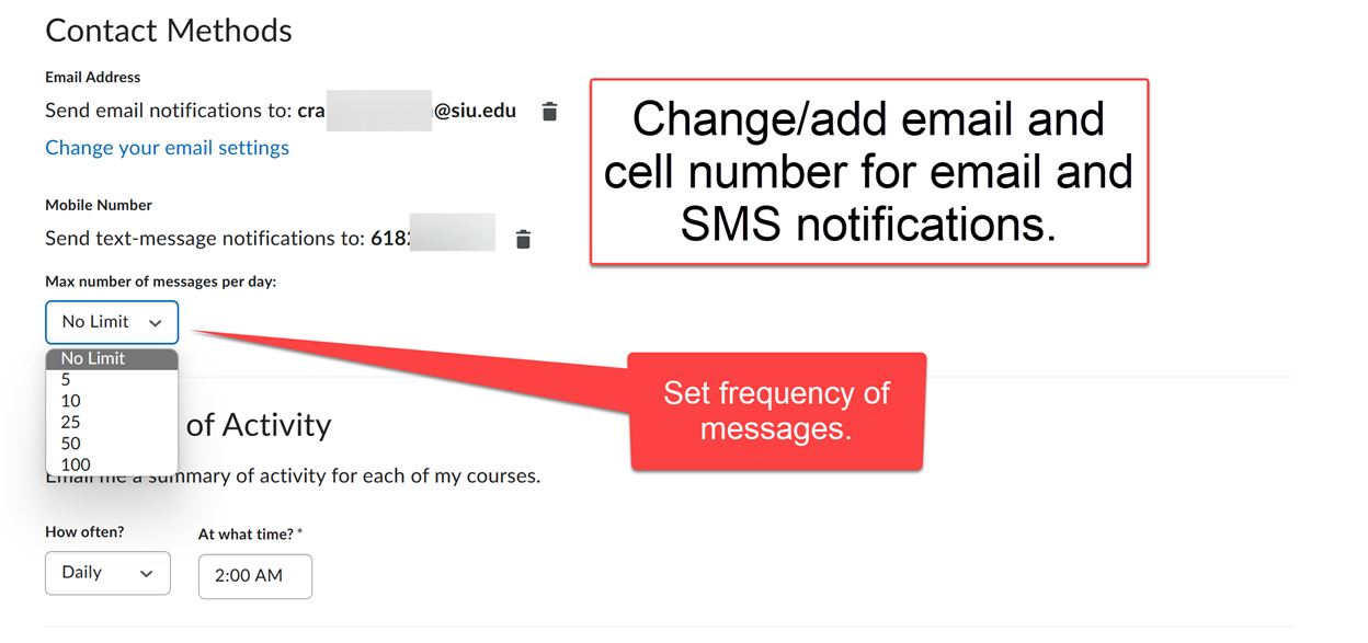 How to Set-up Notifications in D2L (students/learners) – OIT Knowledge Base