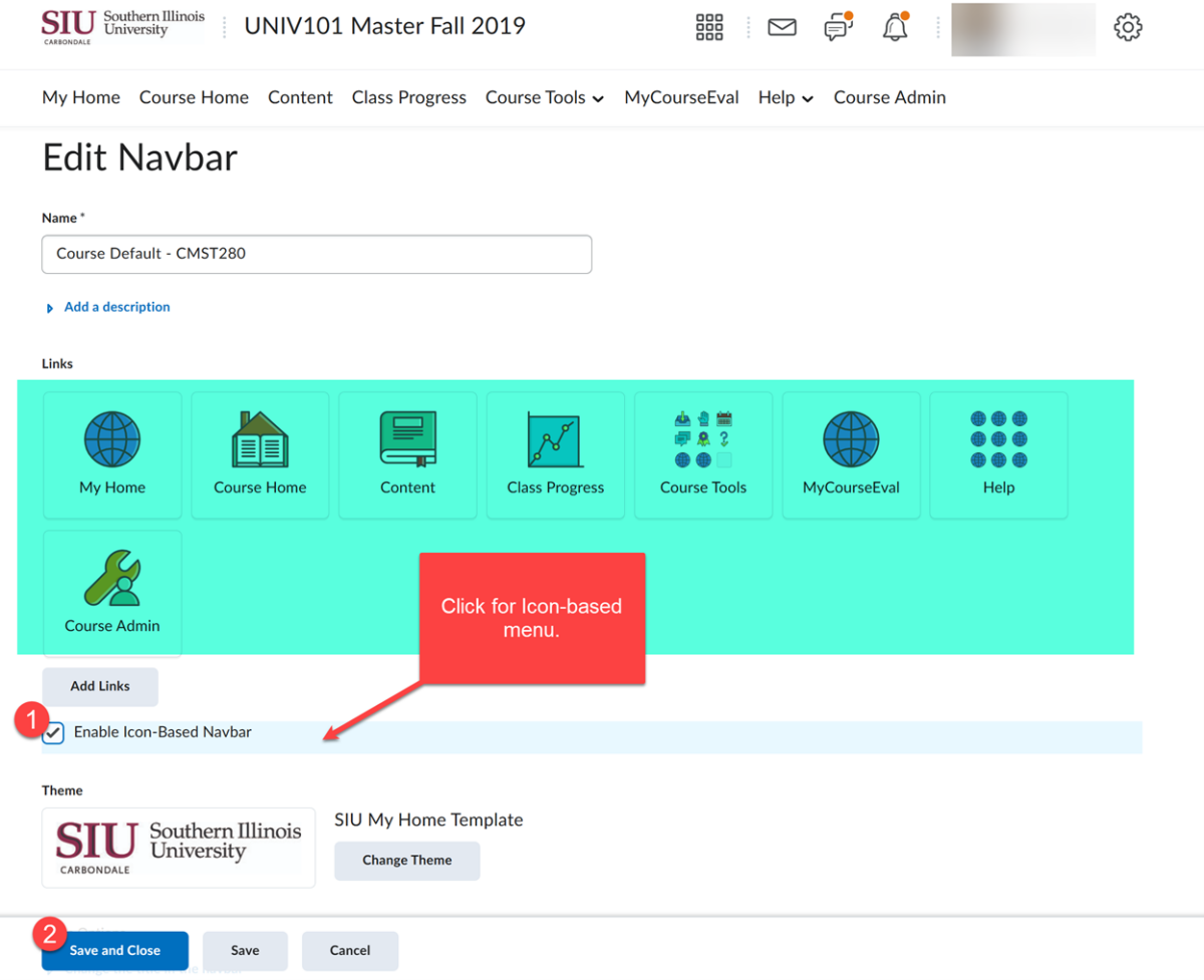 How to change course navigation from menu bar (list) to icon-based – OIT Knowledge Base