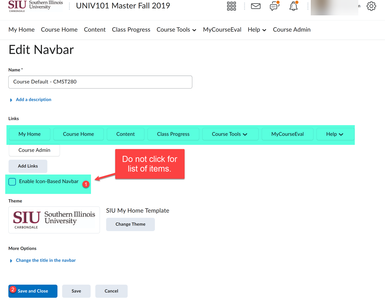 How to change course navigation from menu bar (list) to icon-based – OIT Knowledge Base