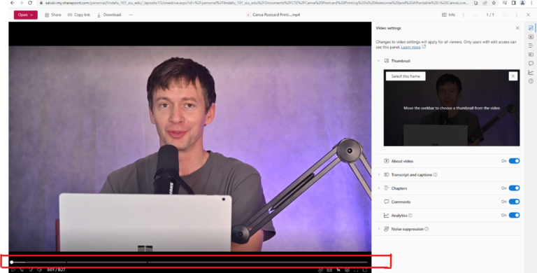 Video Thumbnail in Microsoft Stream – OIT Knowledge Base