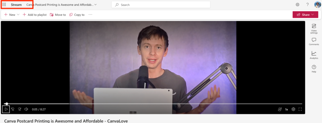 Access a Video File in Microsoft Stream – OIT Knowledge Base
