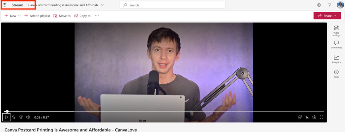 Access a Video File in Microsoft Stream – OIT Knowledge Base