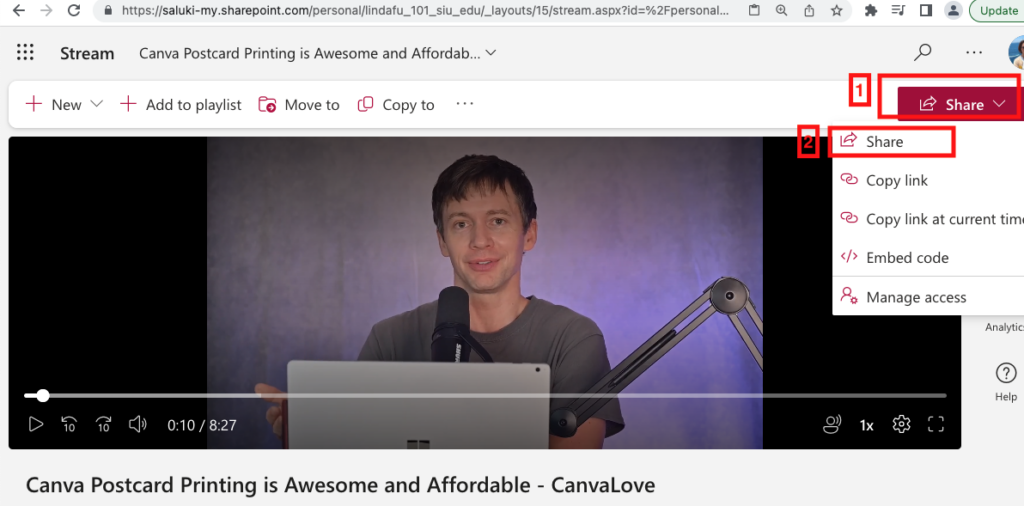 Manage Share Settings in Microsoft Stream – OIT Knowledge Base