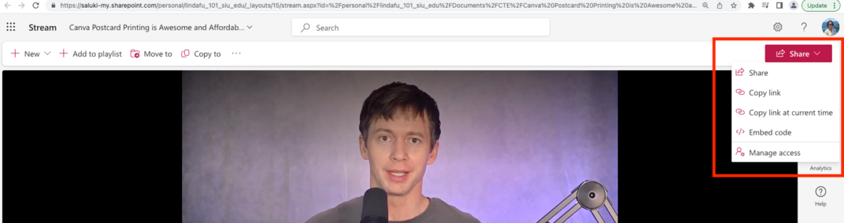 Share a Video File in Microsoft Stream – OIT Knowledge Base