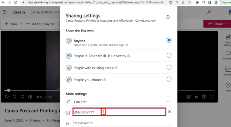 Manage Share Settings in Microsoft Stream – OIT Knowledge Base
