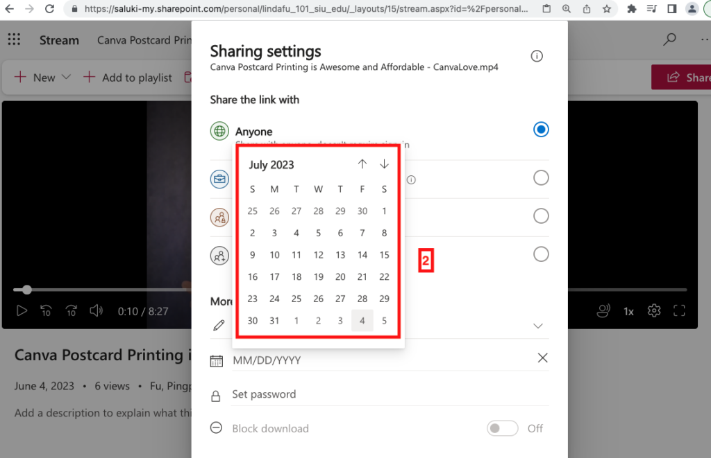 Manage Share Settings in Microsoft Stream – OIT Knowledge Base