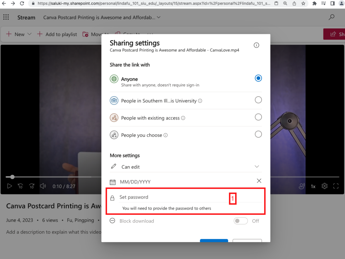 Manage Share Settings in Microsoft Stream – OIT Knowledge Base