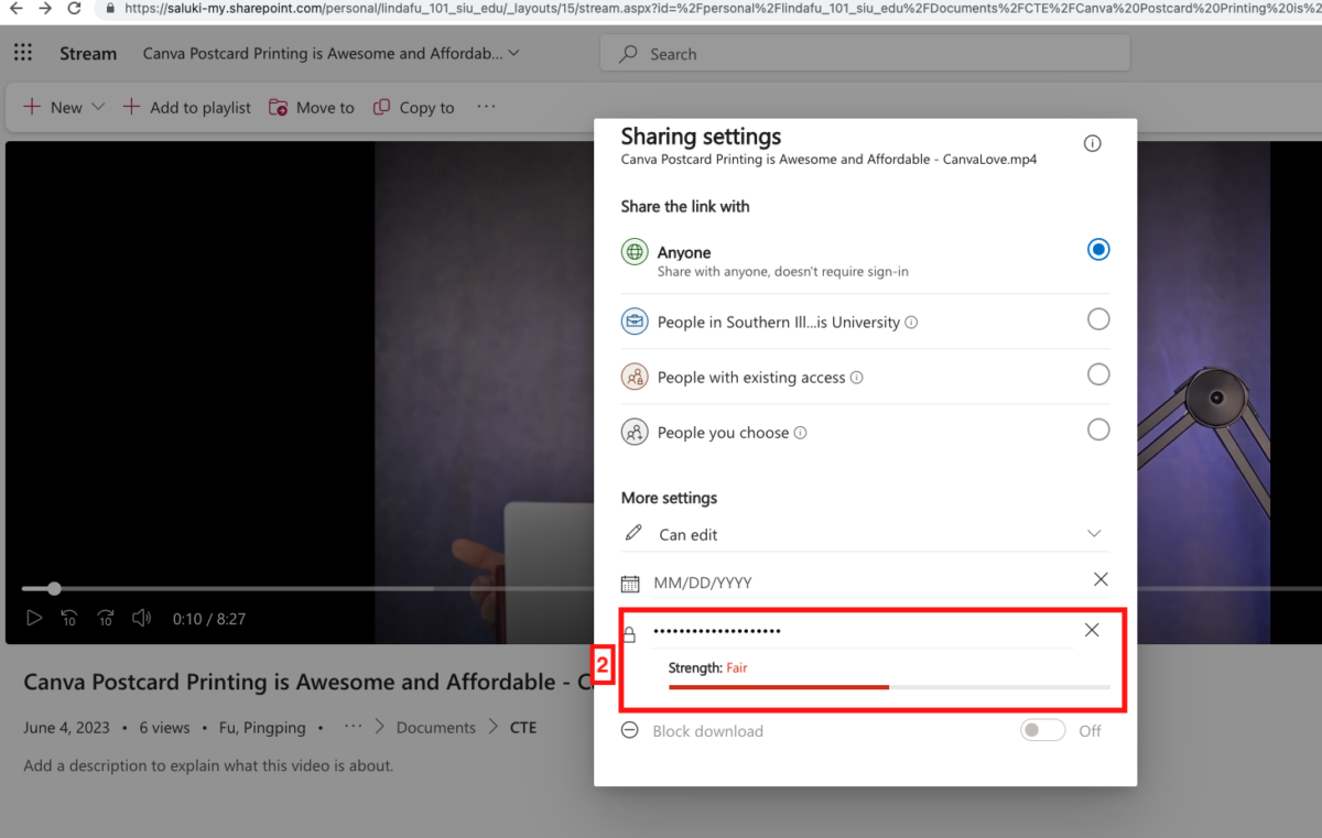 Manage Share Settings in Microsoft Stream – OIT Knowledge Base