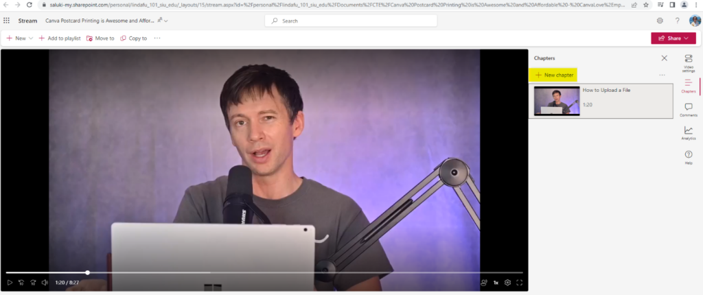 Video Chapters in Microsoft Stream – OIT Knowledge Base