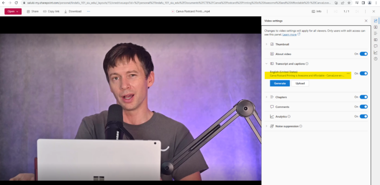 Video Transcript in Microsoft Stream – OIT Knowledge Base