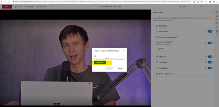 Video Transcript in Microsoft Stream – OIT Knowledge Base