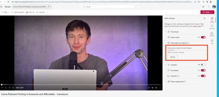 Video Transcript in Microsoft Stream – OIT Knowledge Base