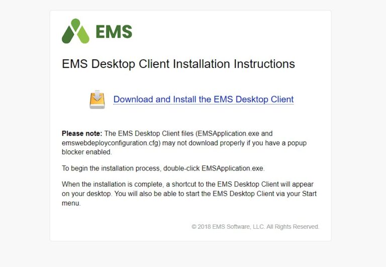 EMS Desktop Client Installation – OIT Knowledge Base