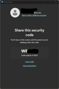 Using Quick Assist – OIT Knowledge Base