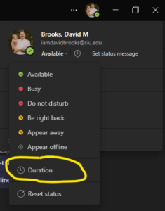 Availability in Microsoft Teams – OIT Knowledge Base