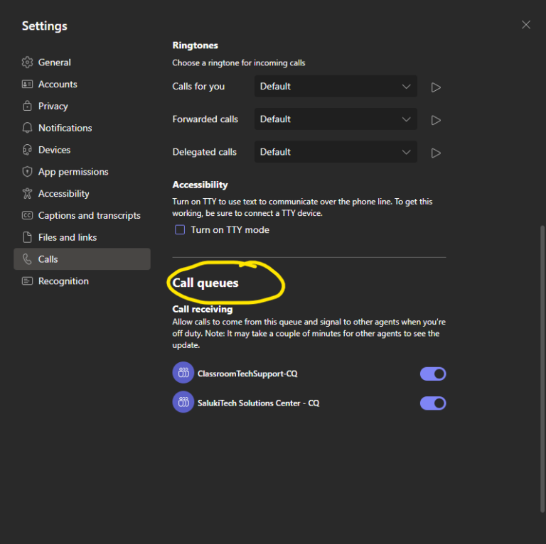 Toggle Call Queues in Microsoft Teams – OIT Knowledge Base