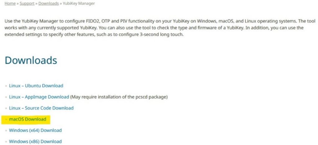 Yubikey Hardware Device Instructions – MacOSX – OIT Knowledge Base